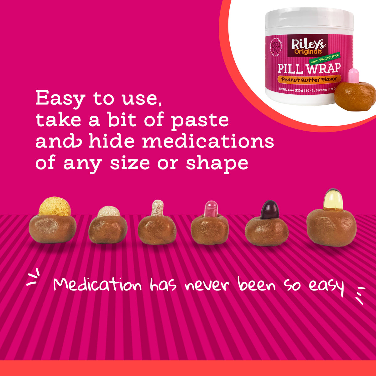 Peanut Butter Flavored Pill Paste with Probiotics (4.2oz) – Riley's Pets